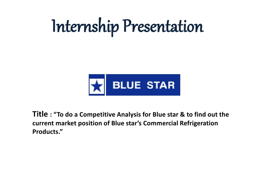 Internship Presentation | PDF | Brand | Air Conditioning