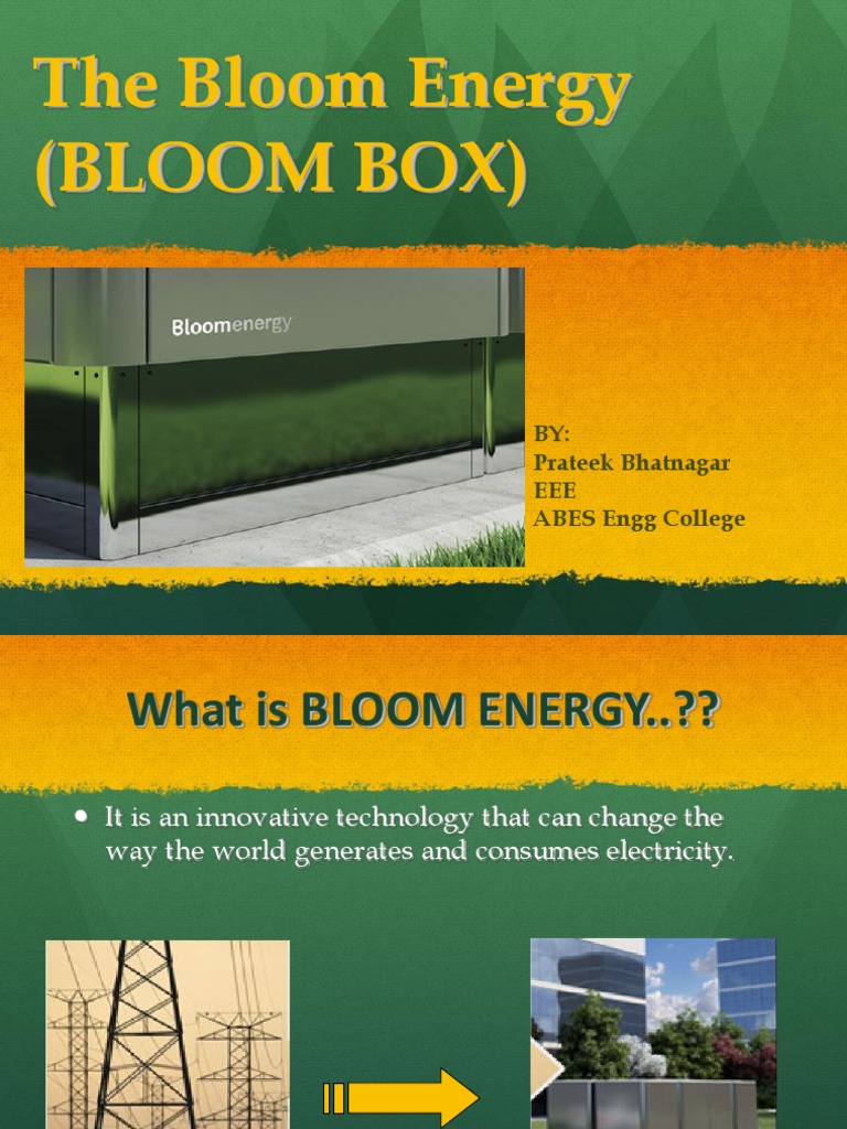 Bloom Energy: Revolutionizing Power Generation | PDF