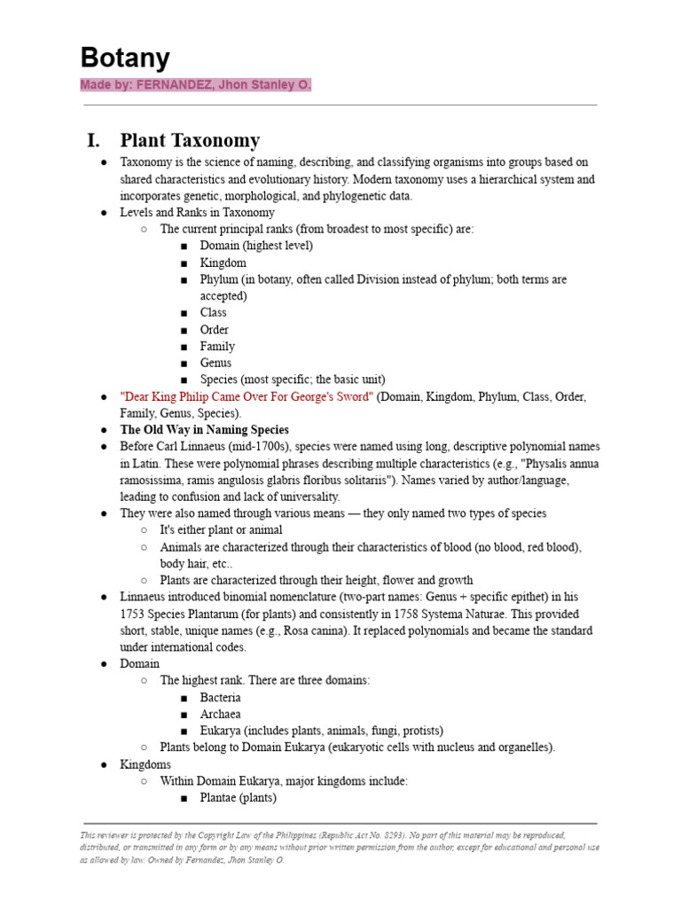 Botany 3rd G8 | PDF | Plants | Fern