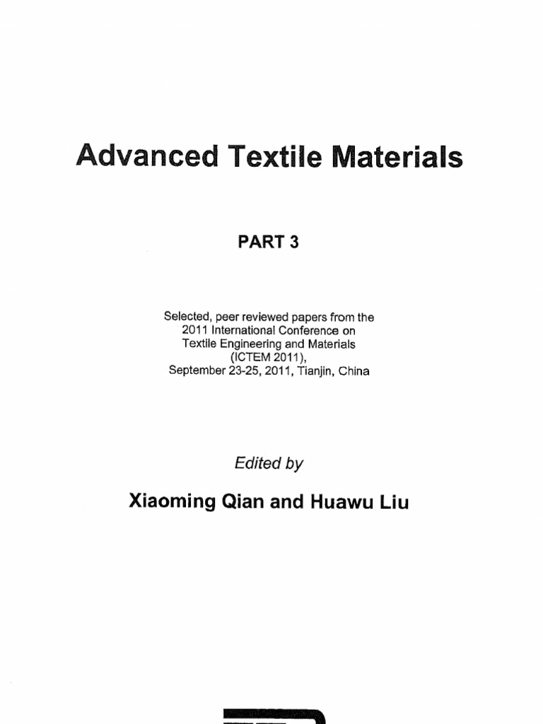 Advanced Textile Materials: Xiaoming | PDF | Textiles | Composite Material