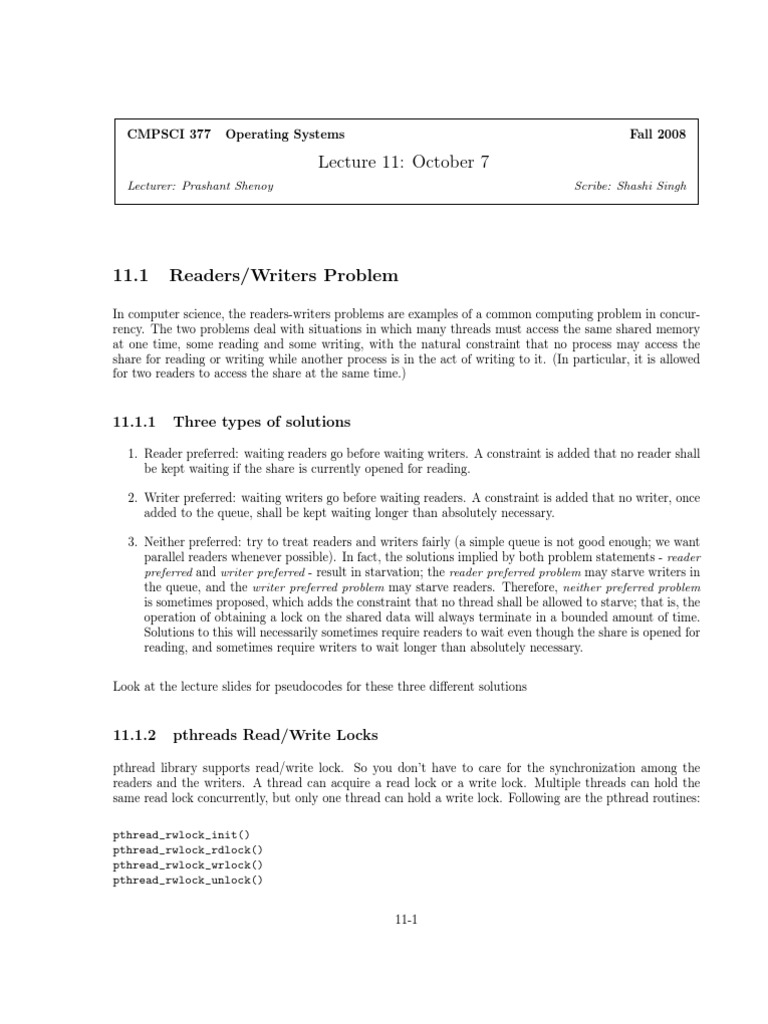Lec11 Notes | PDF | Computer Architecture | Computer Science