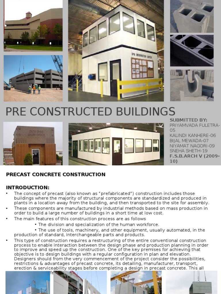 Precast Concrete Construction | PDF | Precast Concrete | Concrete