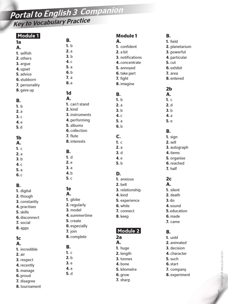 Portal 3 Companion (Answer Key) ......... | PDF
