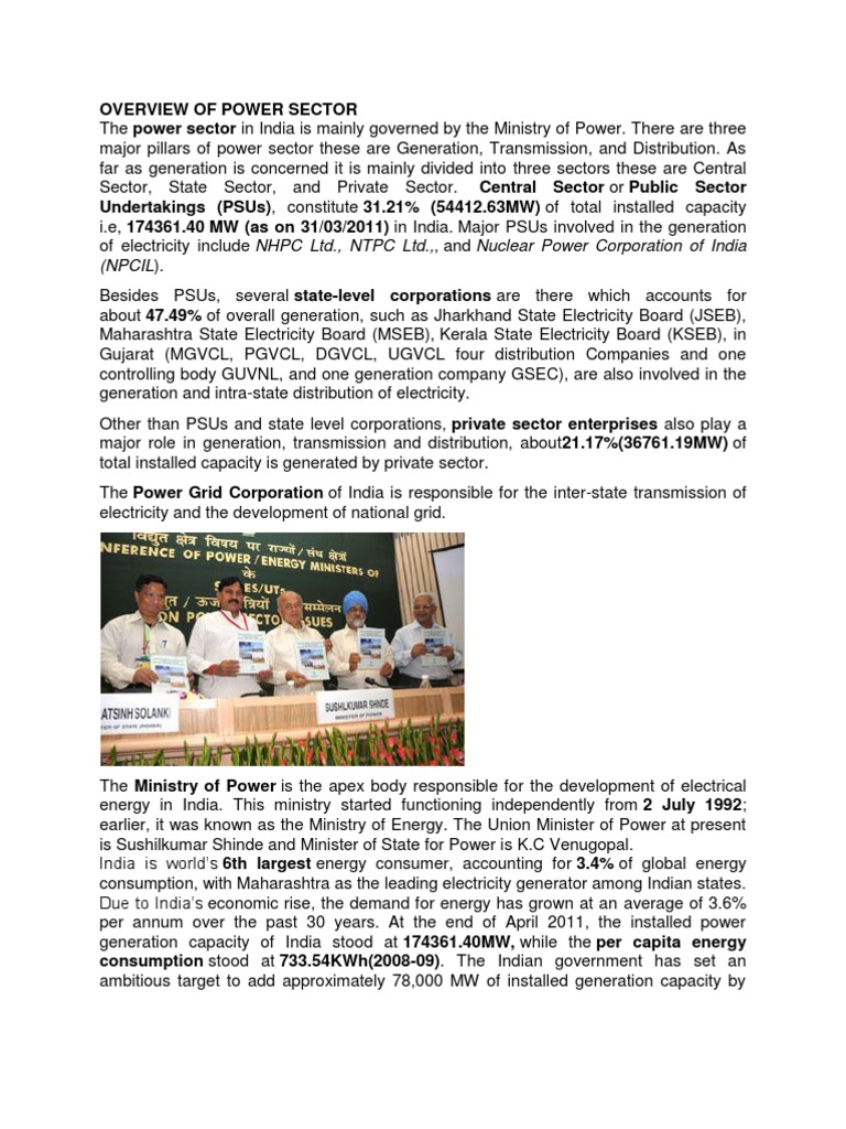 Overview of Power Sector and NTPC | PDF | Power Station | Electricity ...