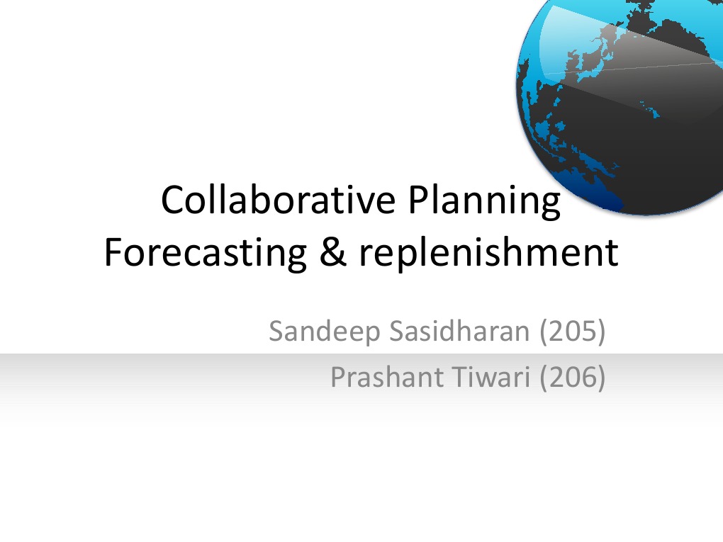 Collaborative Planning Forecasting & Replenishment | PDF | Production ...