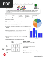Favorite Subject Pie Graph Analysis | PDF