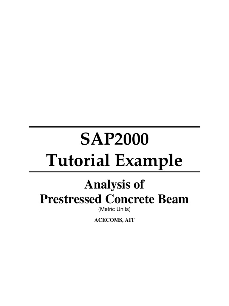 SAP2000 Example Prestress Beam | PDF | Beam (Structure) | Prestressed Concrete