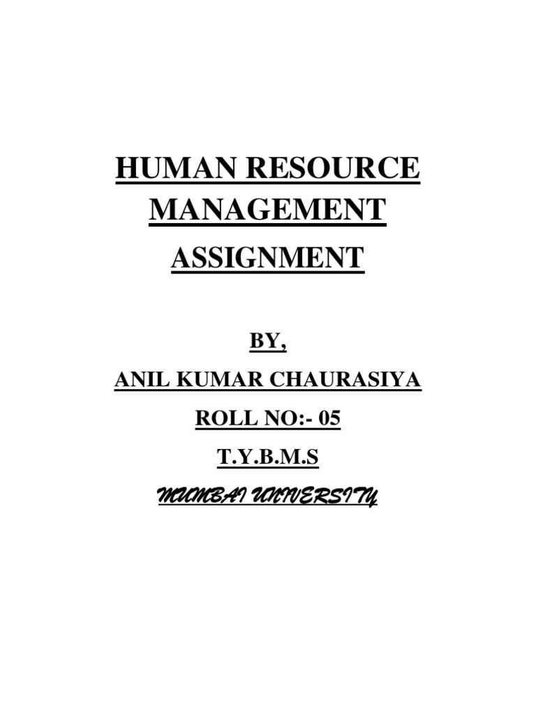 Human Resource Management: Assignment | PDF | Human Resource Management ...
