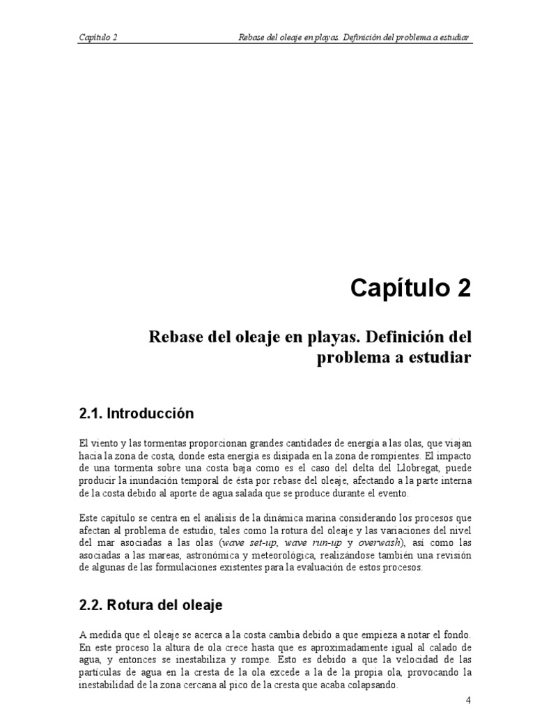 Rotura Del Oleaje | PDF | Marea | Costa