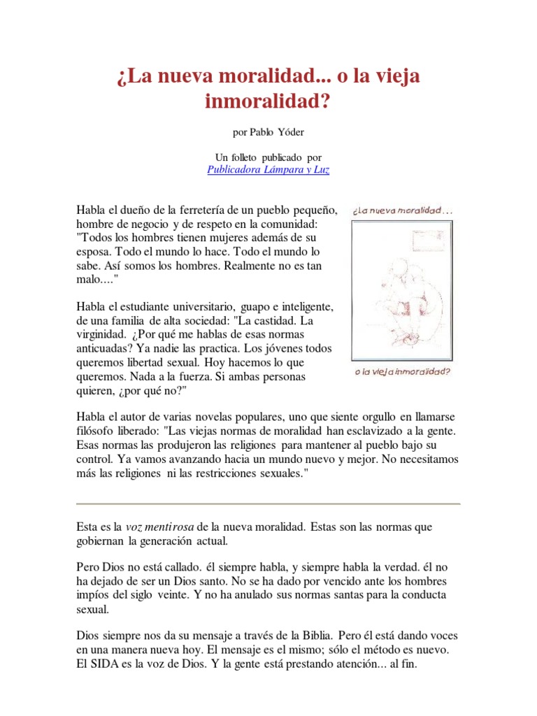 Pablo Yóder - LA NUEVA MORALIDAD | PDF | Lujuria | Moralidad
