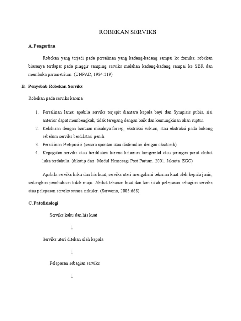 Robekan Serviks | PDF