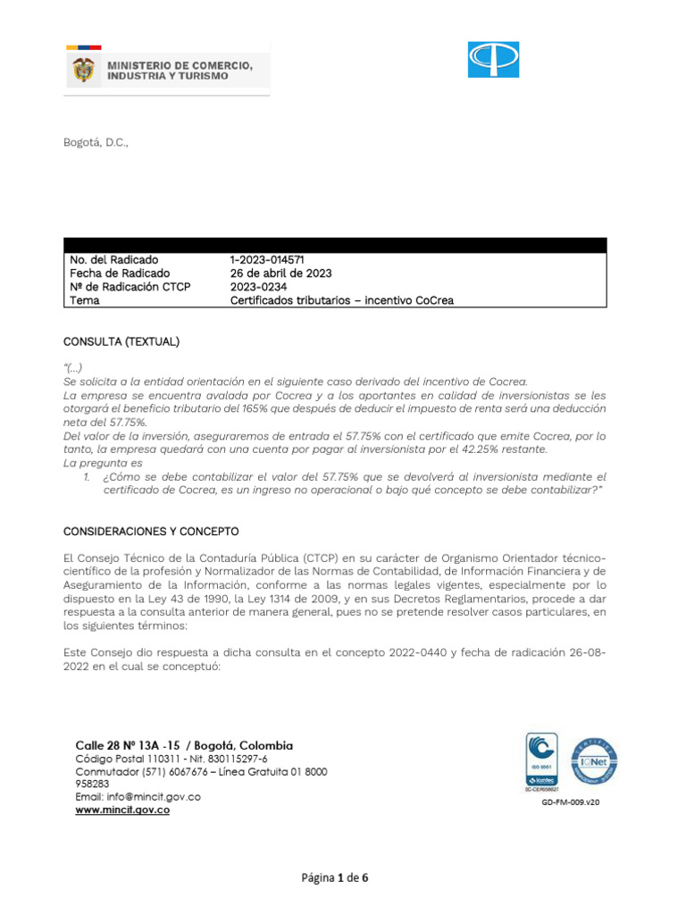 2023 0234 Certificados Trib Incentivo CoCrea JMPB JECR CAMR JJBT | PDF ...