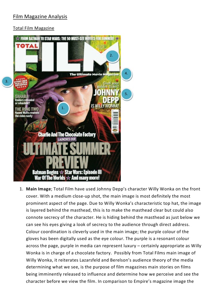 Film Magazine Analysis - Total Film Magazine | PDF | Mass Media ...