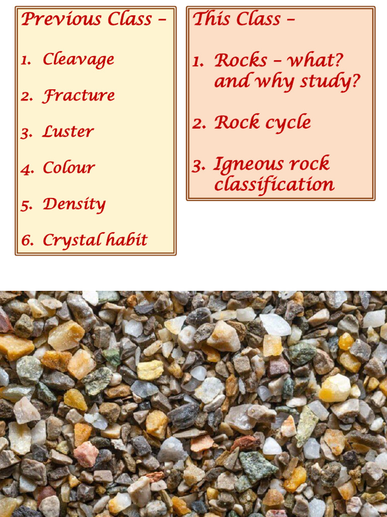 Lecture15 Rocks 1 Intro-Ig | PDF | Igneous Rock | Rock (Geology)