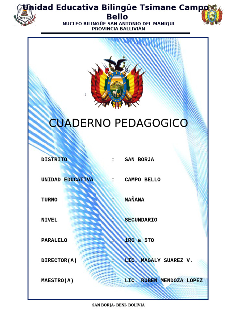 Cuaderno Pedagogico Ruben Campo Bello | PDF | Bolivia | Multilingüismo