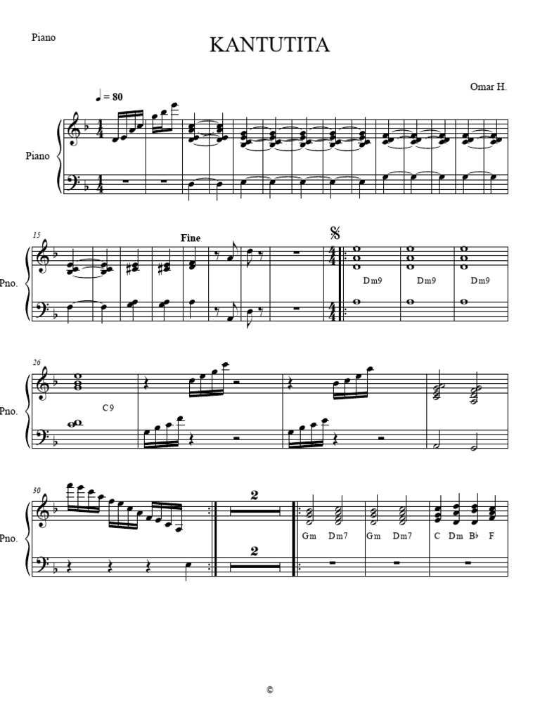 Kantutita Piano 101004 | PDF