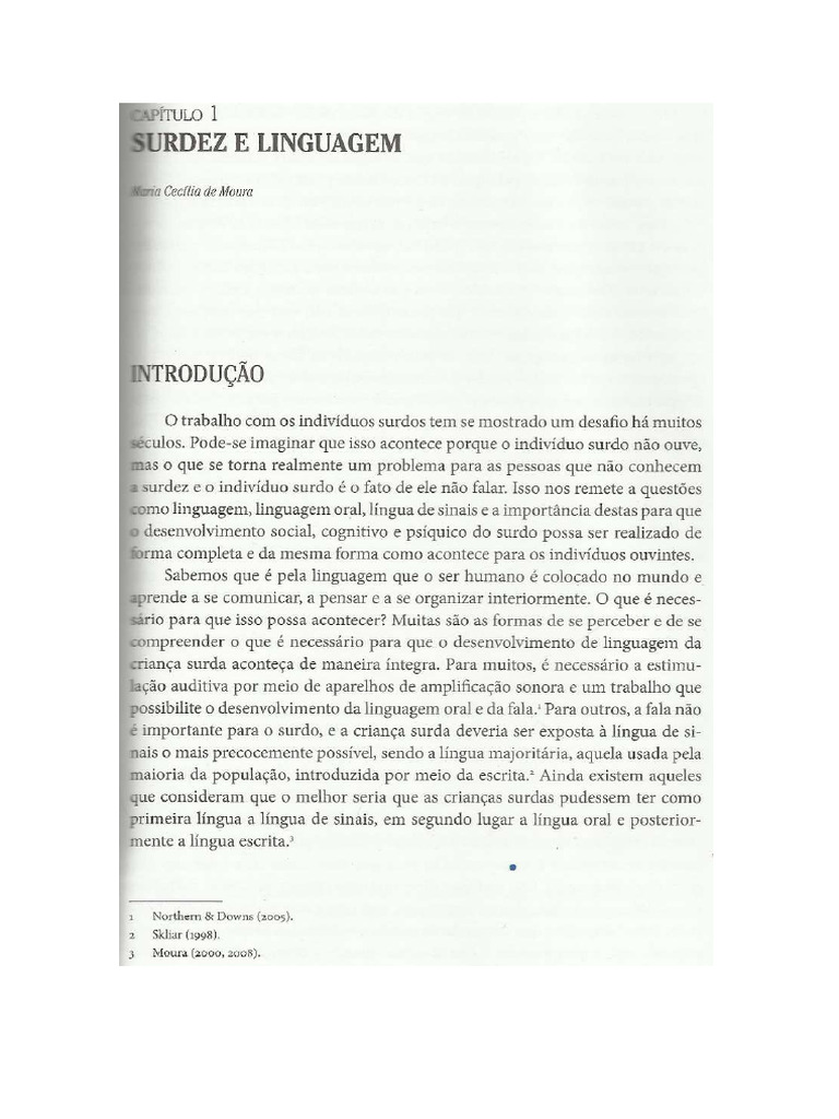 Surdez e Linguagem | PDF