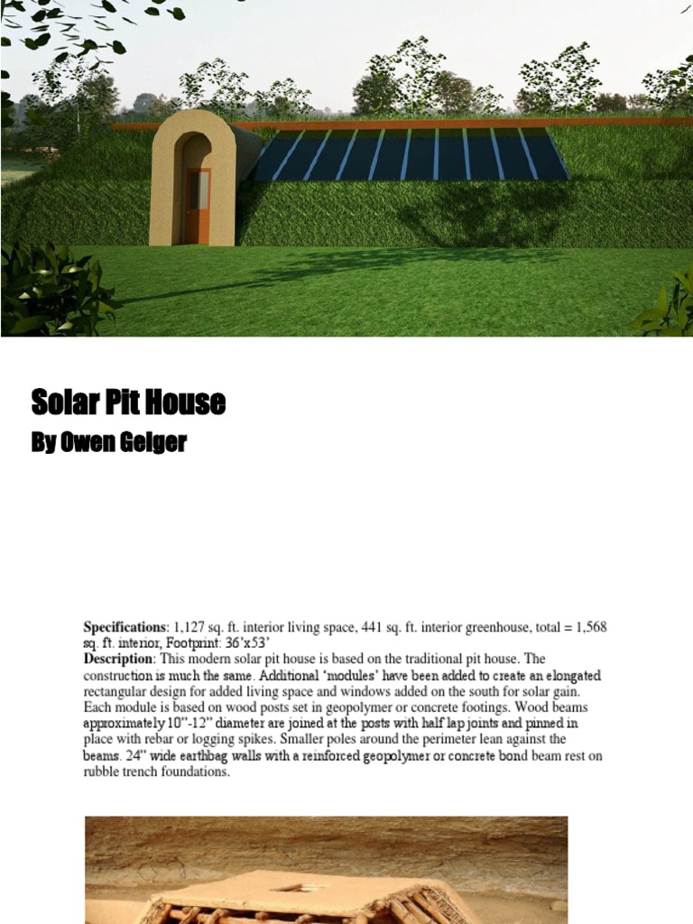 Solar Pit House | PDF | Building Insulation | Greenhouse