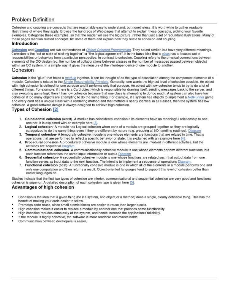 Coupling and Cohesion | Download Free PDF | Class (Computer Programming) | Inheritance (Object ...