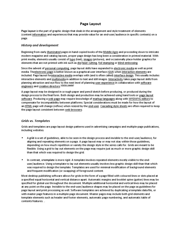 Page Layout: History and Development | PDF | Page Layout | Typography