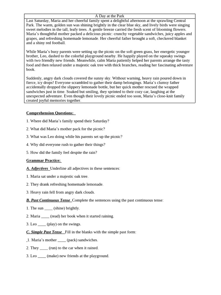 A Day at The Park | PDF