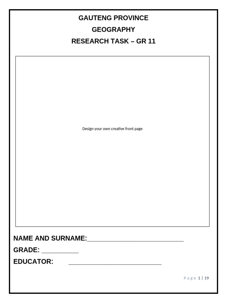 2026 GR 11 Geo Research Task Final | PDF