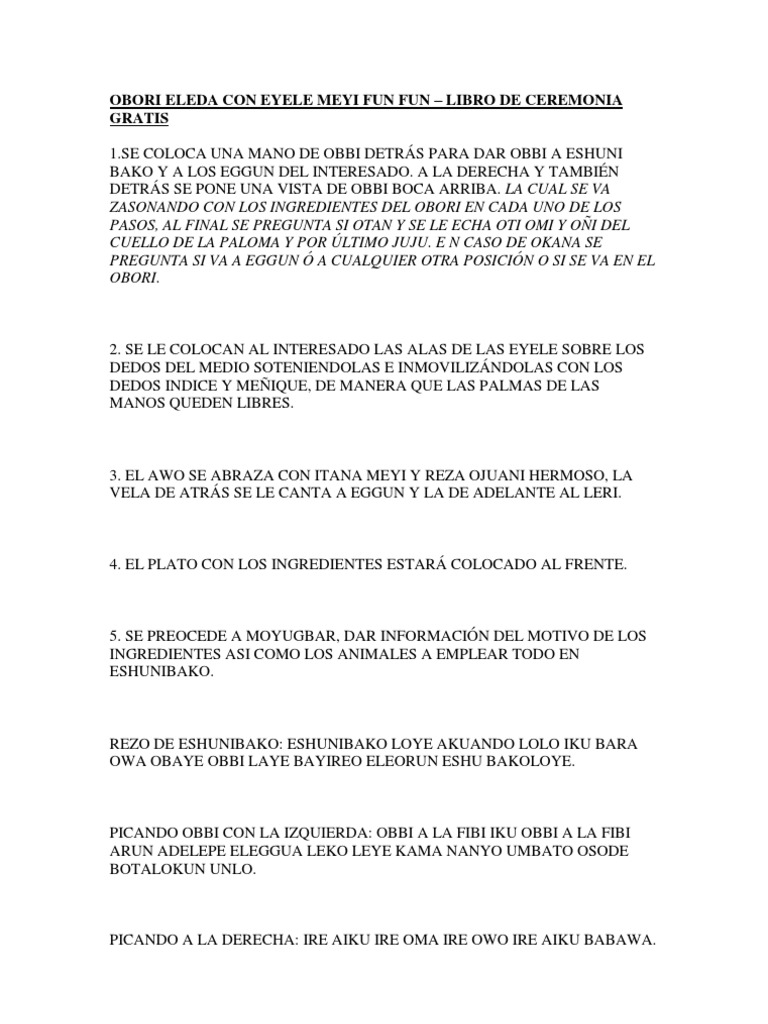 Obori Eleda Con Eyele Meyi Fun Fun | PDF | Clima