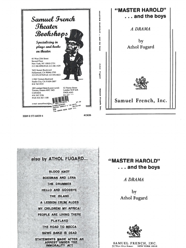 Master Harold and The Boys | PDF