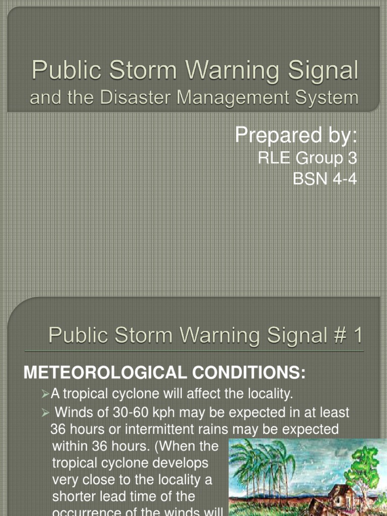 Public Storm Warning Signal | Tropical Cyclones | Natural Disasters