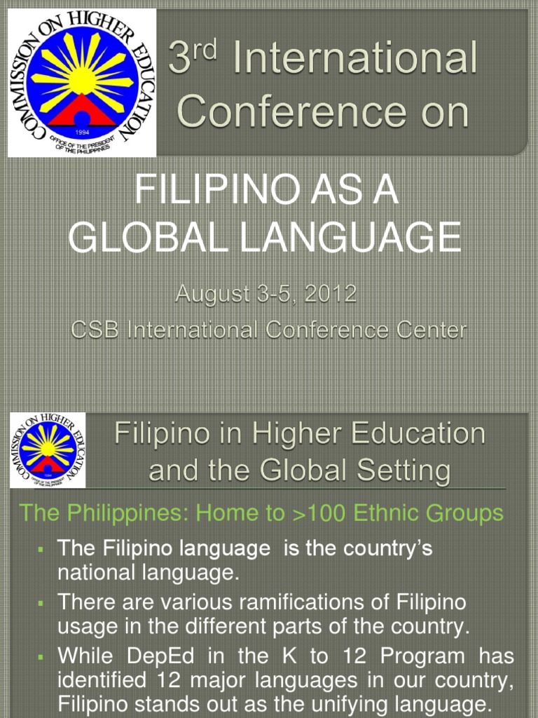 Filipino: A Global Unifying Language | PDF | Philippines | Curriculum