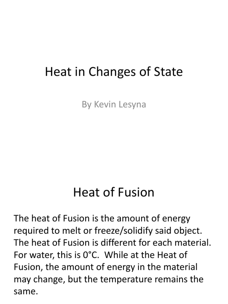 Heat of Fusion Powerpoint Miniproject | PDF | Ice | Heat Capacity