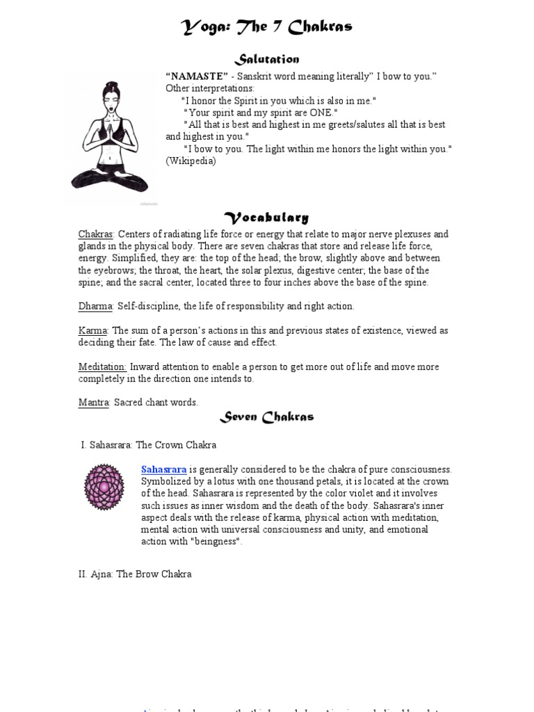 Introduction To Yoga | PDF | Chakra | Mental Training