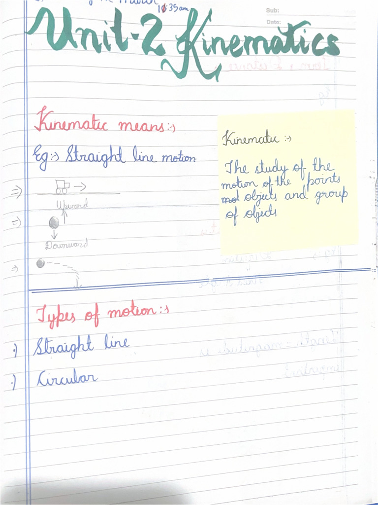 Unit - 2 Kinematics | PDF