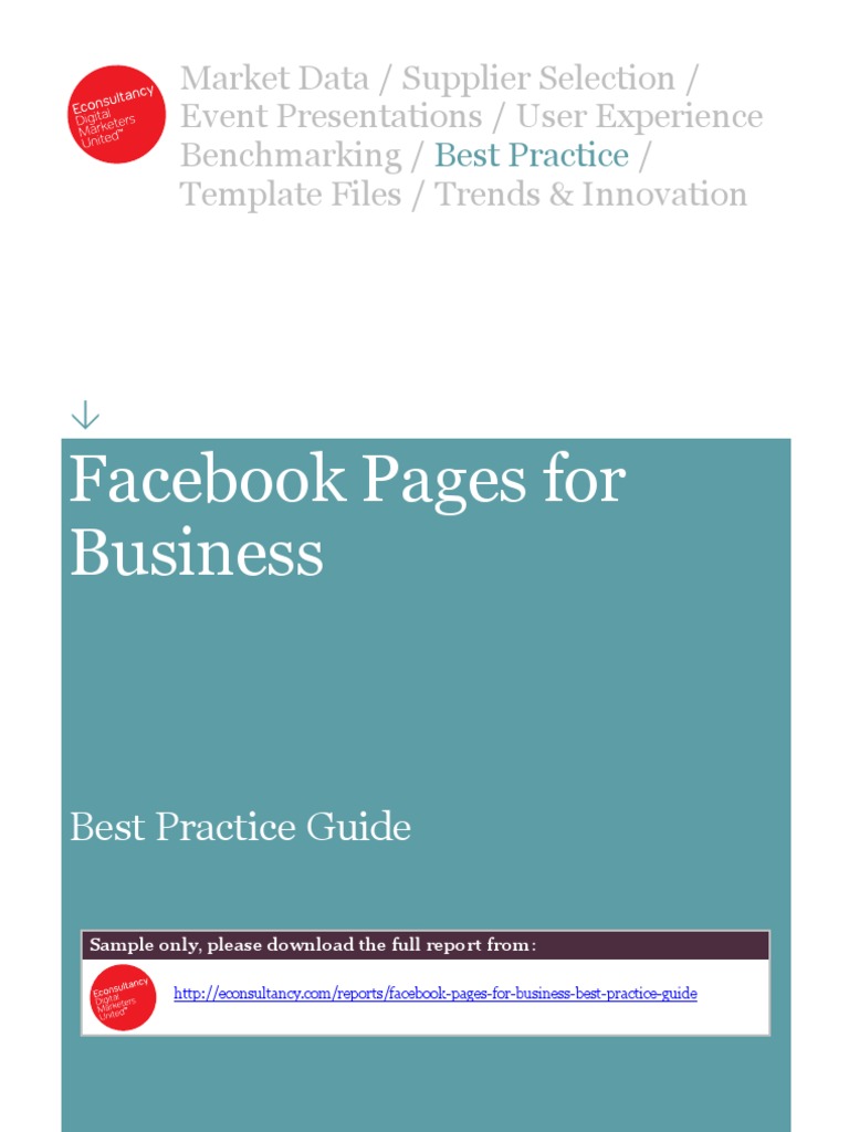 SAMPLE - Facebook Pages For Business Best Practice Guide | PDF ...