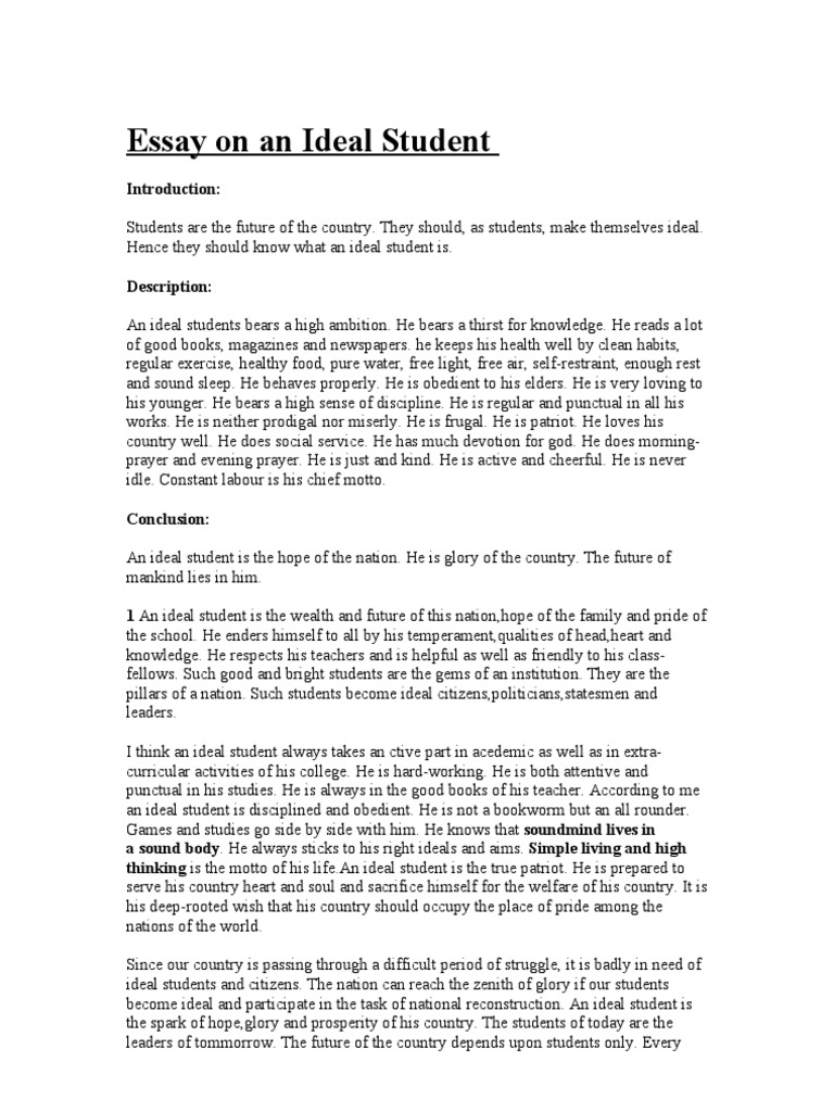 An Ideal Student | PDF | Citizenship