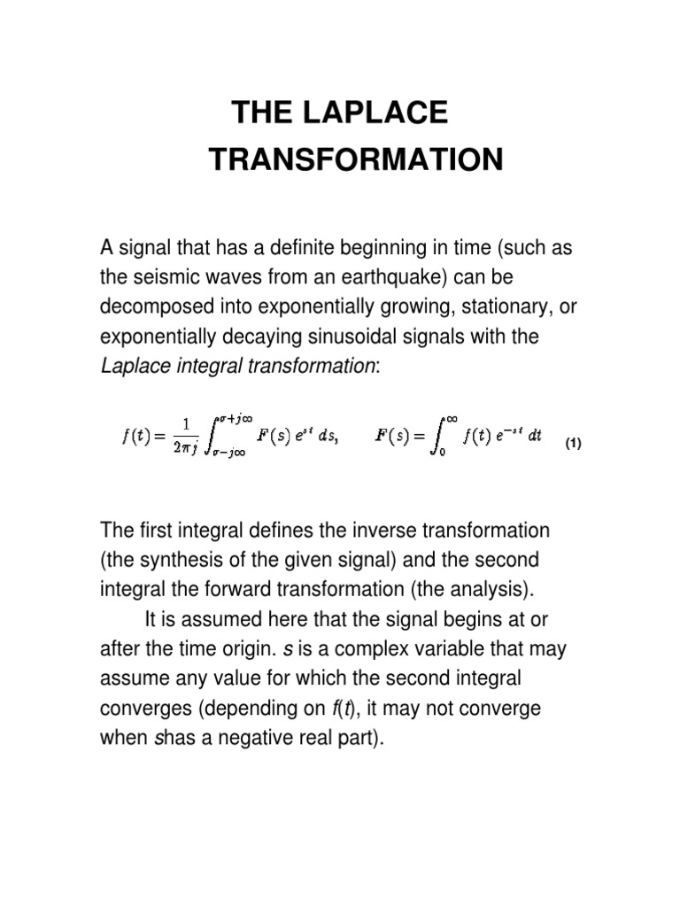 Understanding Laplace Transform Basics | PDF | Teaching Methods & Materials