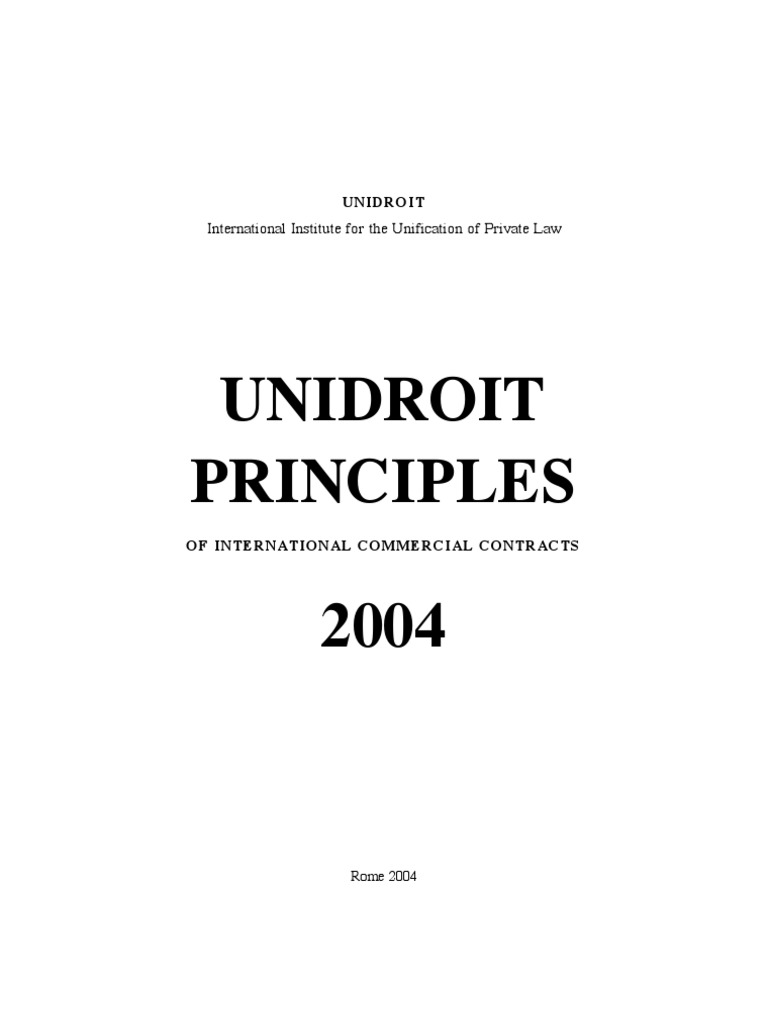 UNIDROIT Principles 2004 | PDF | Assignment (Law) | Law Of Agency
