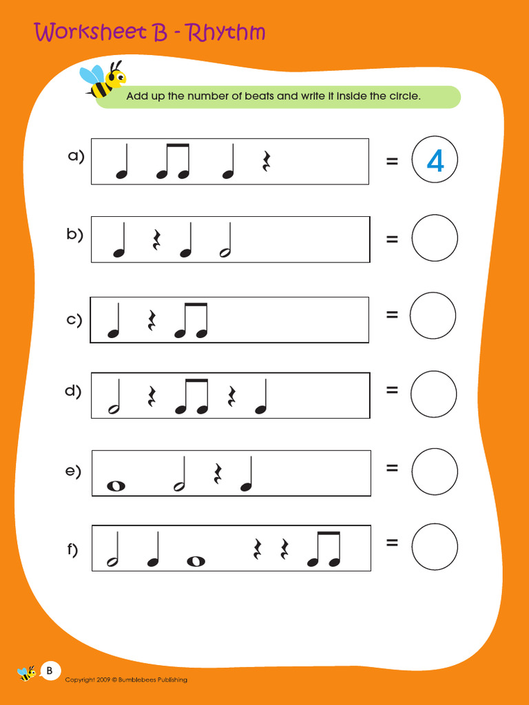 Worksheet B - Rhythm | PDF