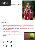 Understanding Sports Psychology Basics | PDF | Psychology | Sports