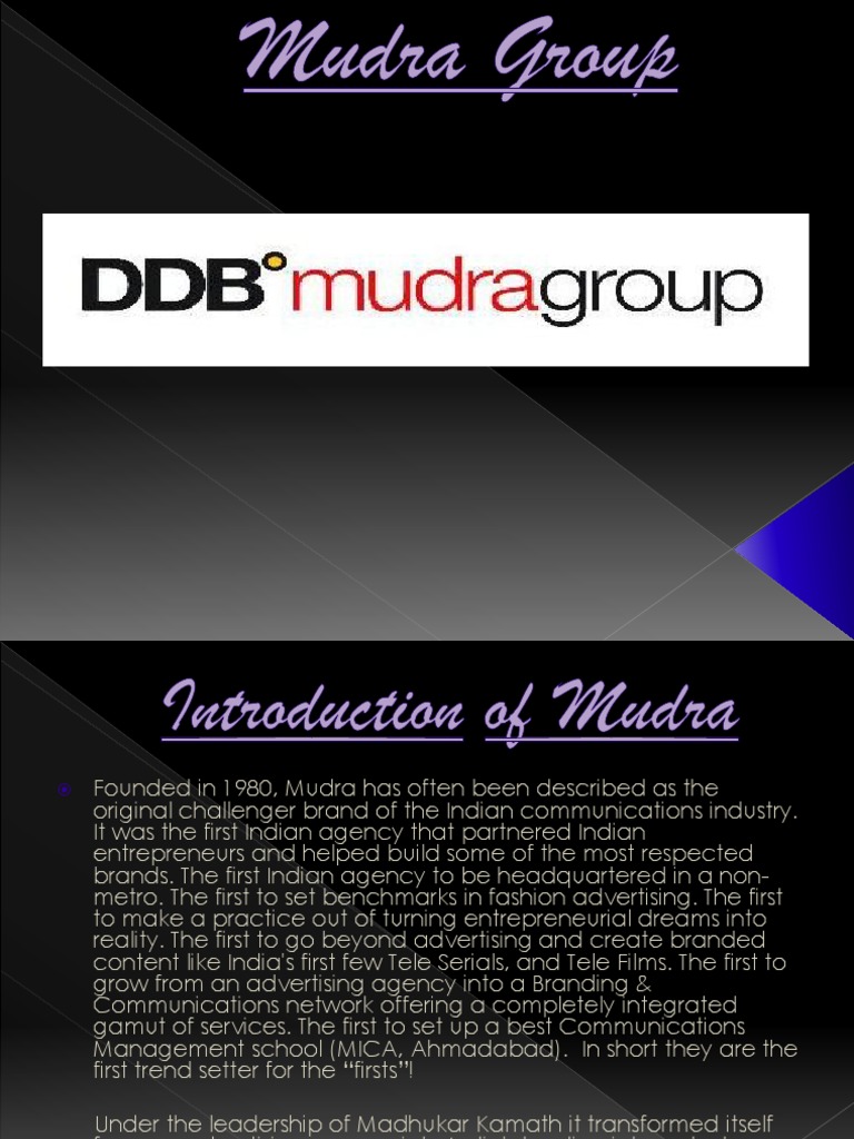 Mudra Group Introduction | PDF | Promotion And Marketing Communications | Media Manipulation
