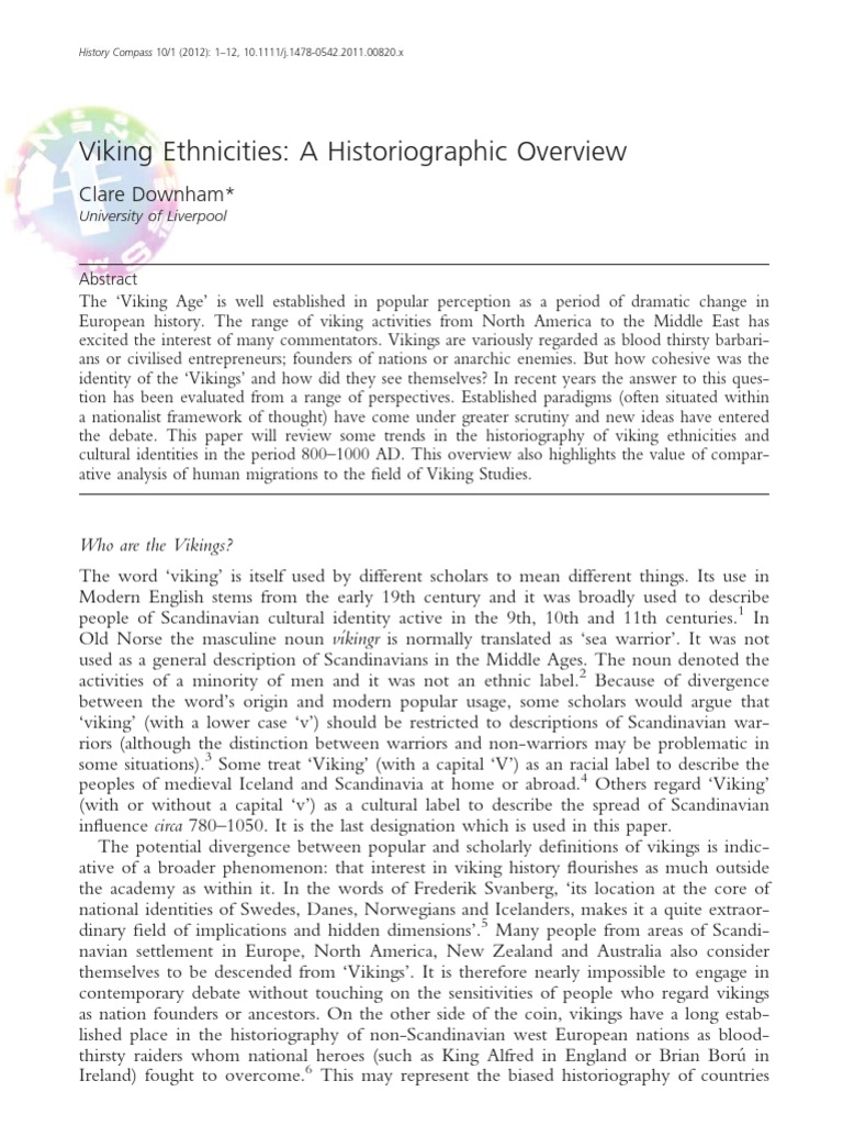 Viking Ethnicities and Cultural Identities | PDF | Vikings | Viking Age