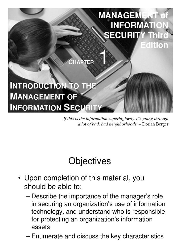 Management Of Information Security Pdf Information Security