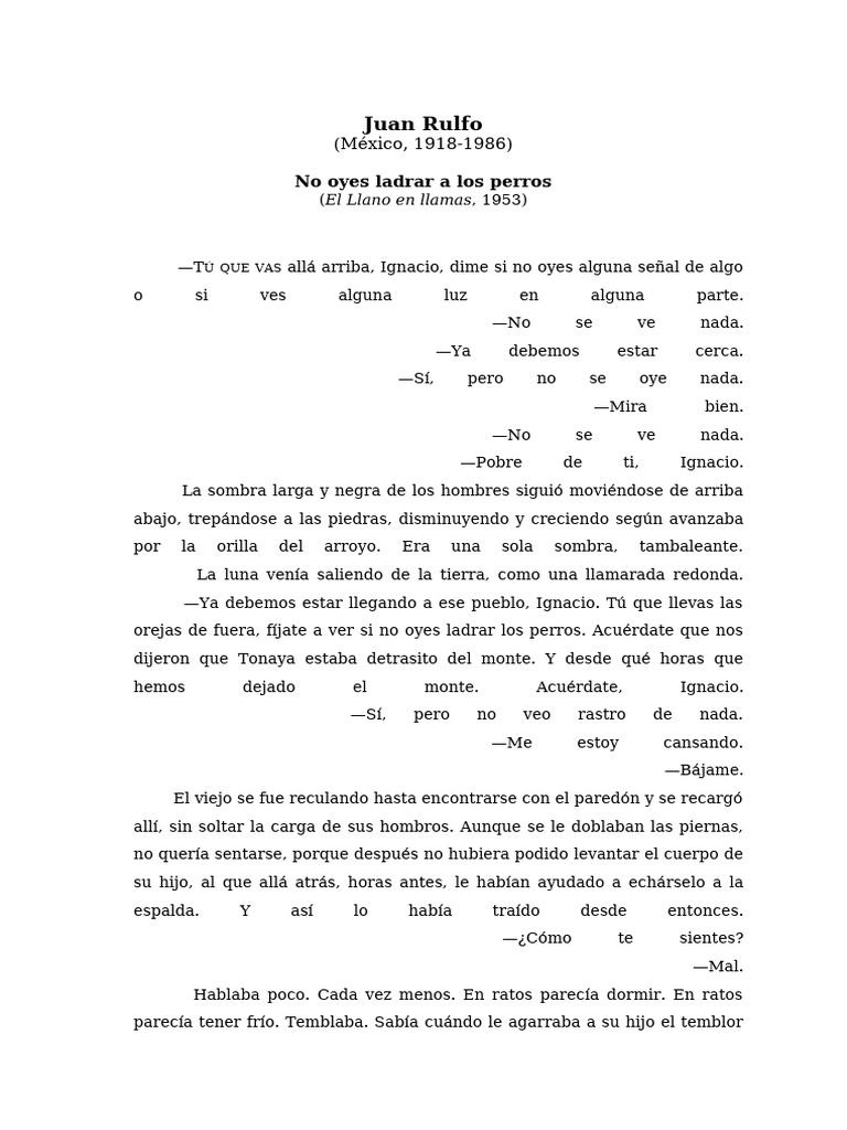 No Oyes Ladrar Los Perros | PDF
