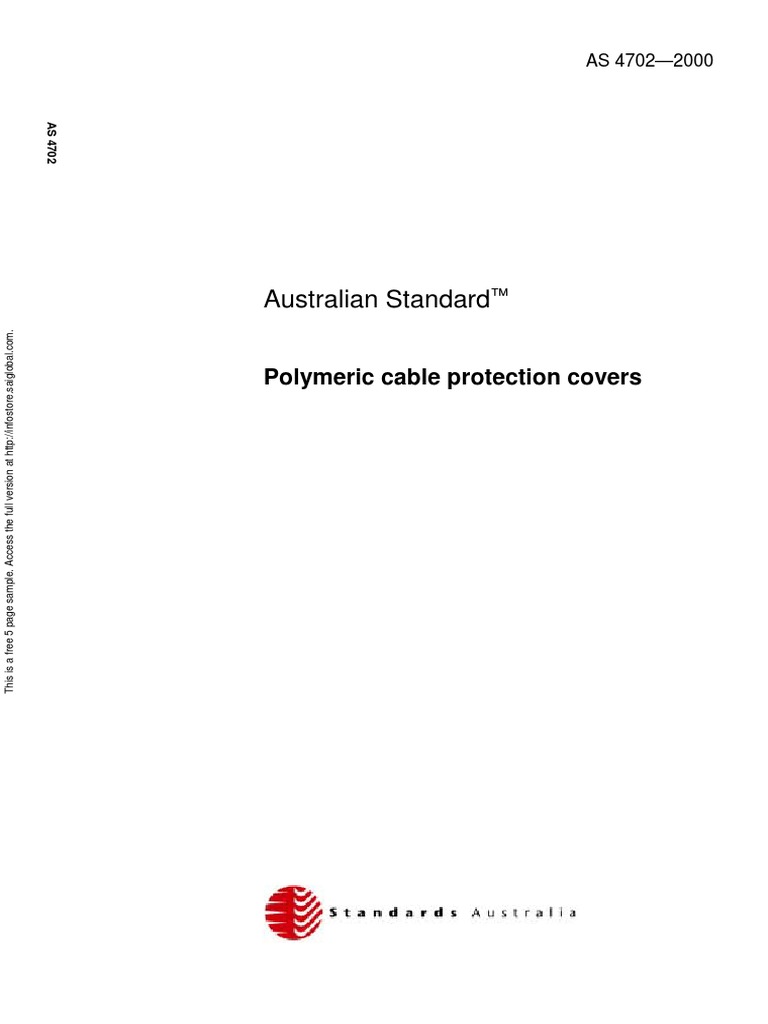 As 4702-2000 Polymeric Cable Protection Covers | PDF | Polystyrene ...