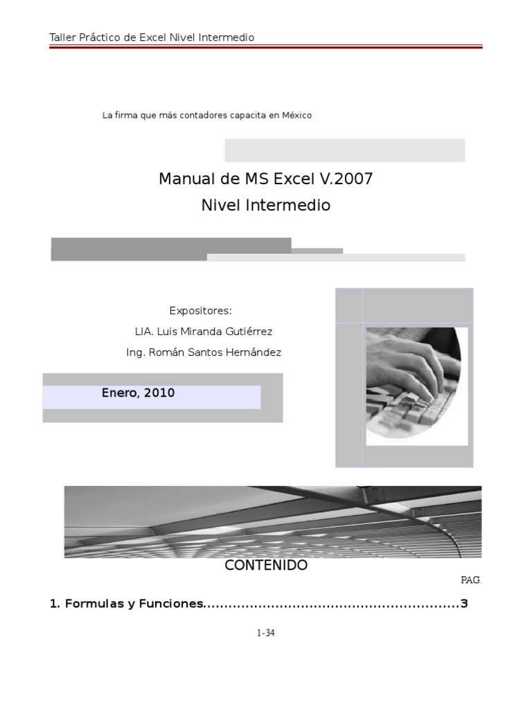 Manual Excel Intermedio | PDF | Microsoft Excel | Hoja de cálculo