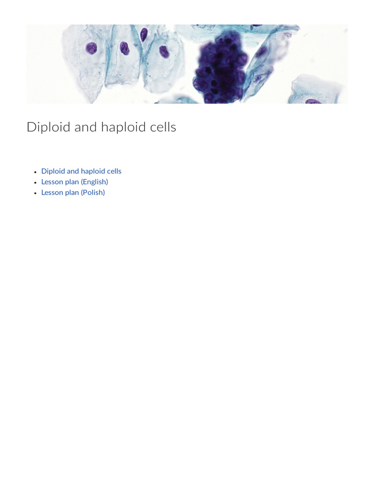 Diploid_and_haploid_cells | PDF | Ploidy | Cell Biology