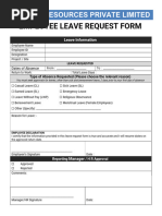 Annual Leave Application Form Template | PDF
