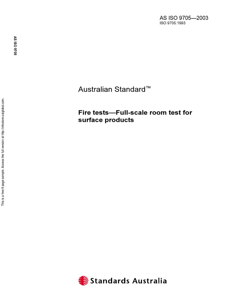 As ISO 9705-2003 Fire Tests - Full-Scale Room Test For Surface Products ...