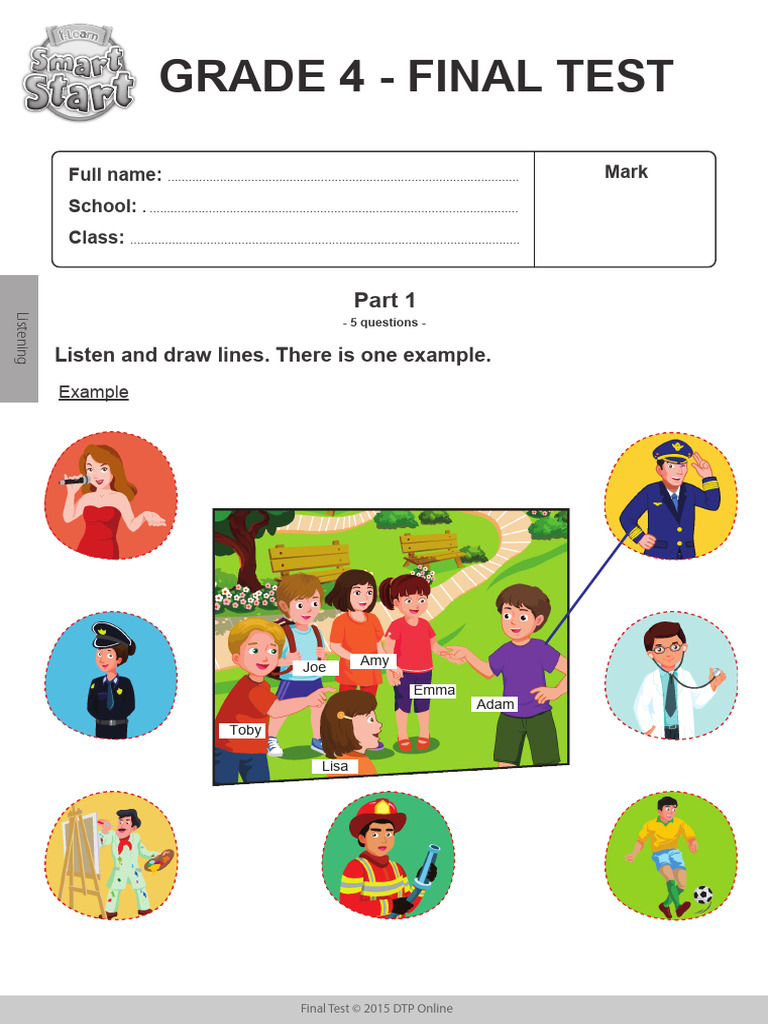I-Learn Smart Start Grade 4 Final - Listening Test | PDF | Chess Theory ...