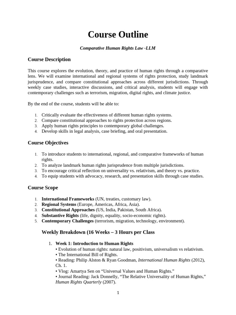 Course Outline | PDF